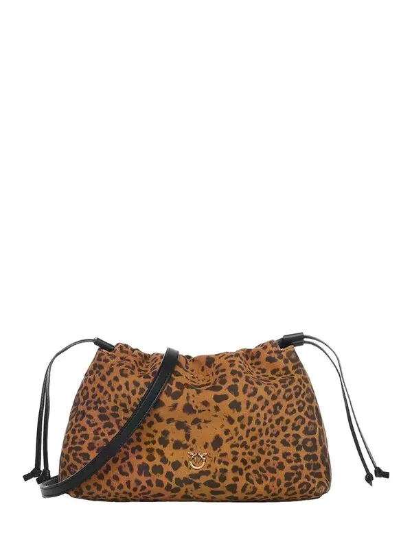 Pinko Leopard Print Clutch Bag - Brown