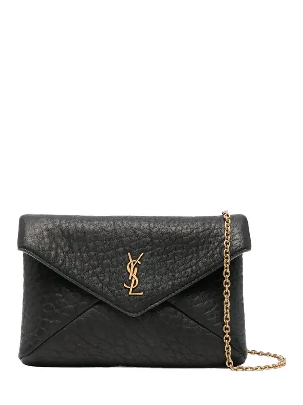 Saint Laurent Logo-plaque Shoulder Bag - Black