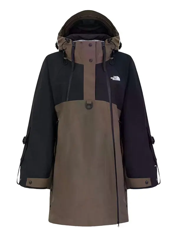 The North Face Panelled-design Hooded Cape Coat - Brown