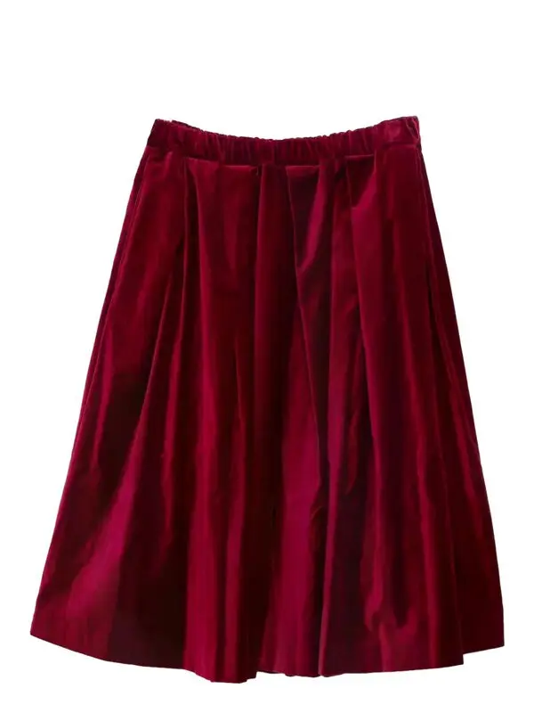 Comme Des Garçons Pleated Midi Skirt - Red