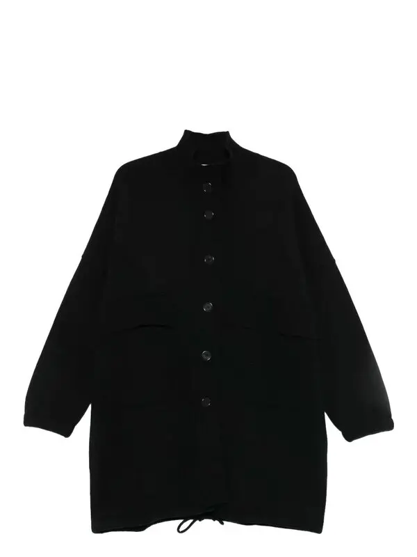 Laboratorio Capri Buttoned Single-breasted Coat - Black