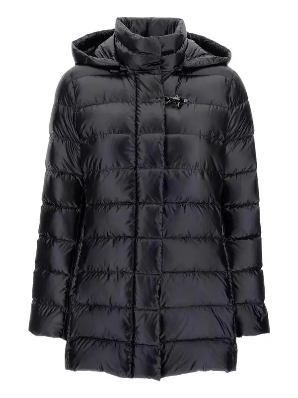 FAY Padded Hooded Coat - Black