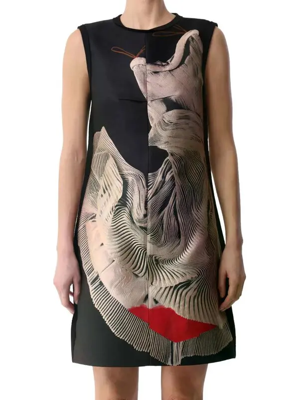 JASON WU Abstract-print Mini Dress - Black
