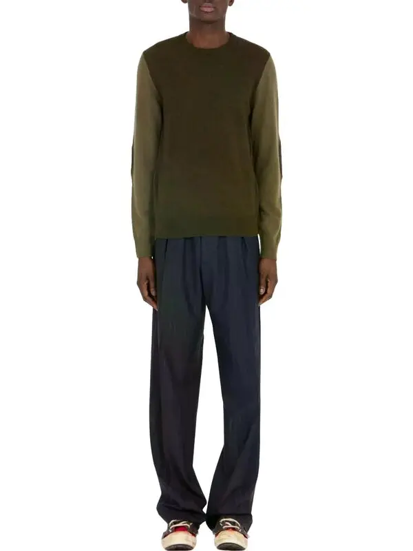 MAISON MARGIELA Elbow-patch Crew-neck Sweater - Green