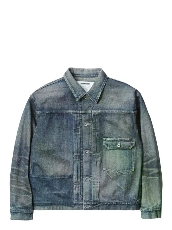 NEIGHBORHOOD Patchwork Denim Trucker Jacket - Blue