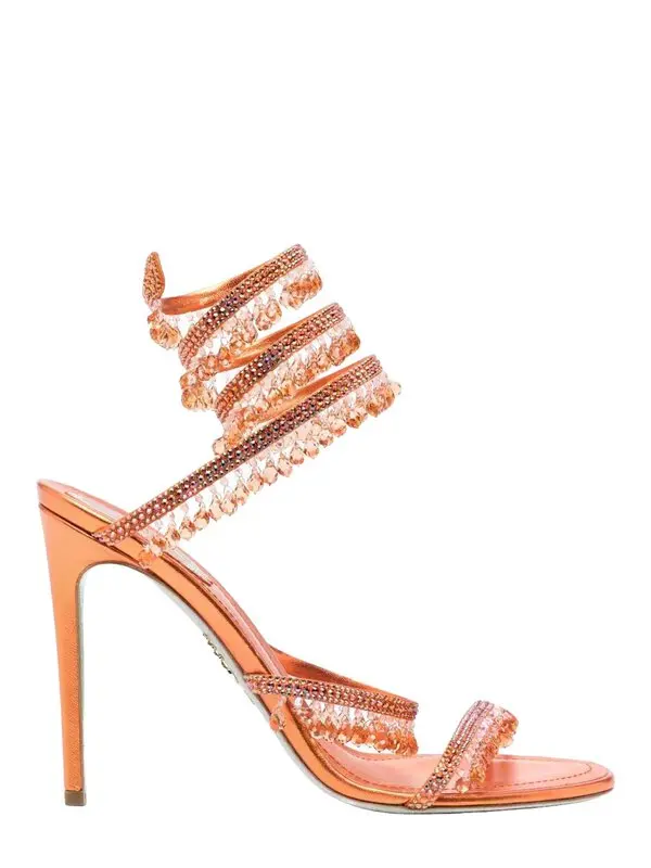 Rene Caovilla 100mm Chandelier Sandals - Orange