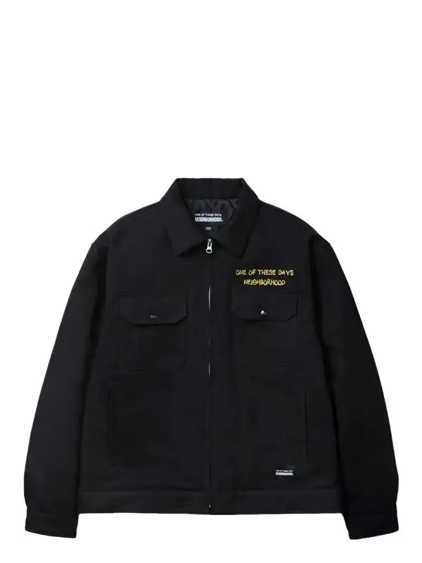 NEIGHBORHOOD Zip-up Jacket With Logo Detail - Black