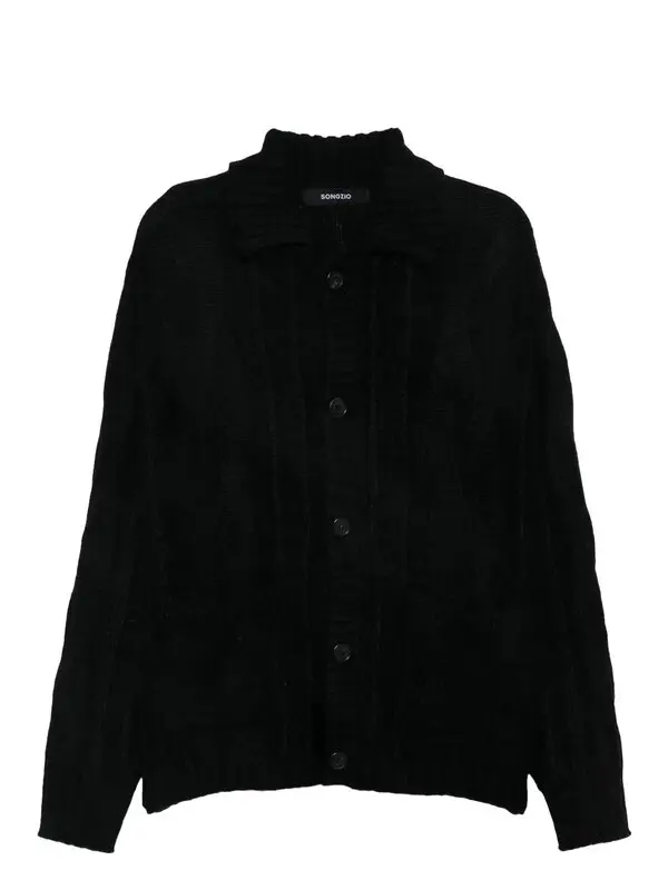 SONGZIO Long-sleeved Cardigan - Black