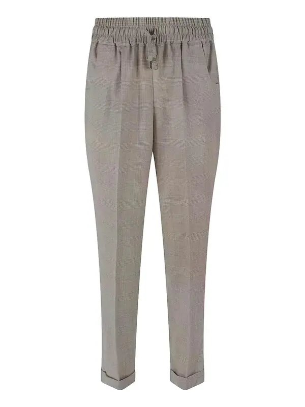 Kiton Check Pattern Trousers - Neutrals
