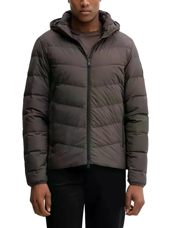 JACK WOLFSKIN Coloniu Hooded Quilted Jacket - Brown