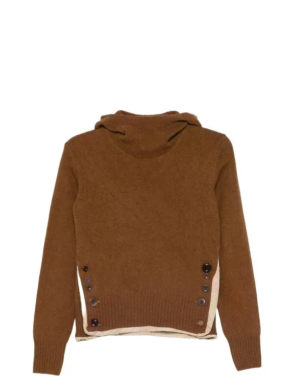 UNDERCOVERISM Contrasting-trim Jumper - Brown