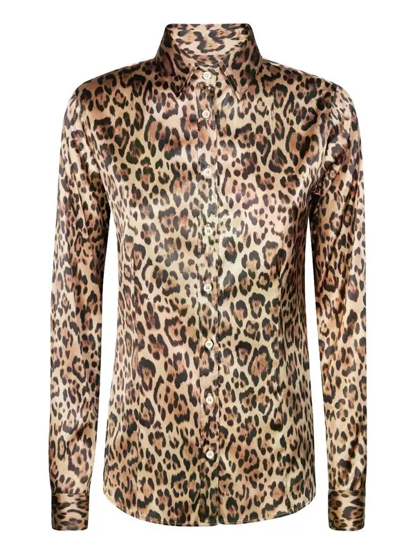 ROBERT FRIEDMAN Leopard-print Shirt - Brown