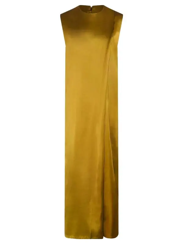 YVES SALOMON Satin Maxi Dress - Gold
