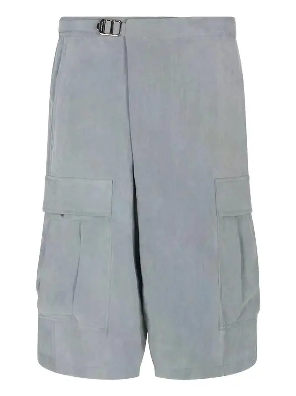 Giorgio Armani Buckle Cargo Shorts - Grey