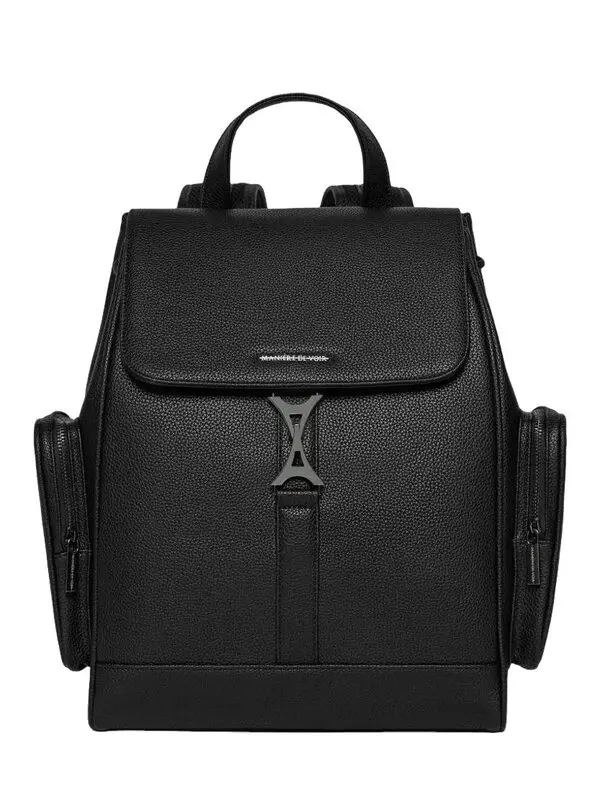 Manière De Voir Pebbled Eiffel-clasp Backpack - Black