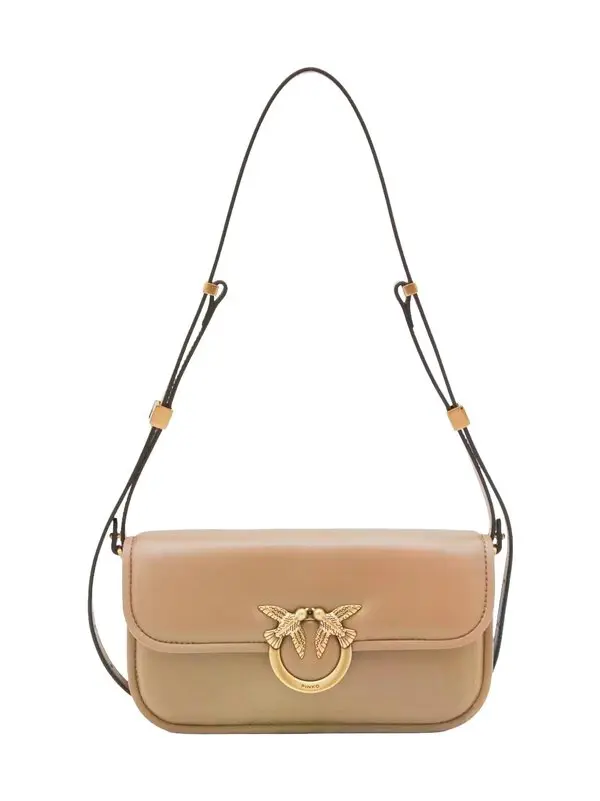 Pinko Small Love Bag Leather Crossbody - Neutrals