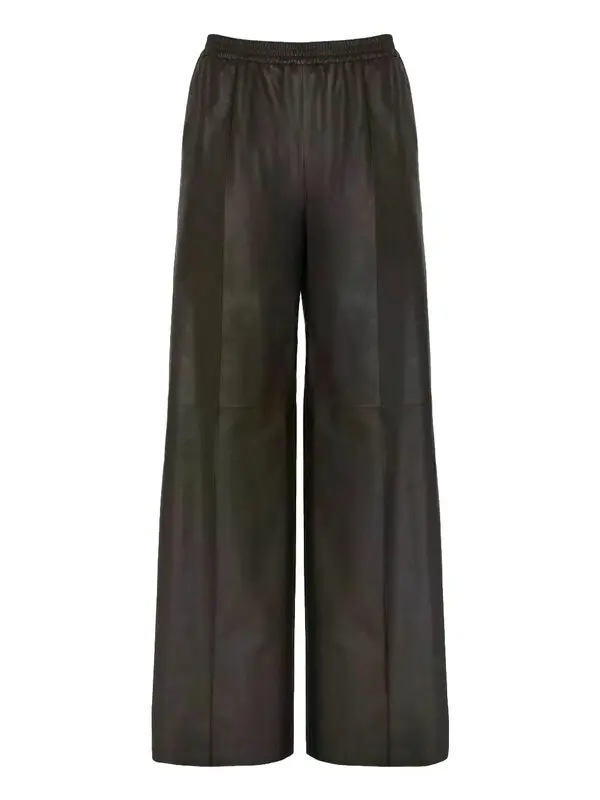 YVES SALOMON Lamb-leather Trousers - Brown