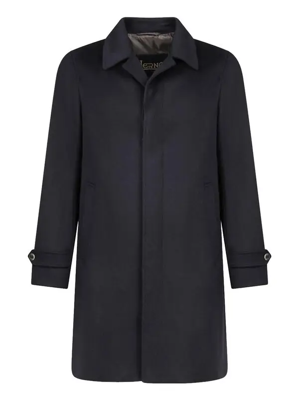 Herno Wool And Cashmere Coat - Blue