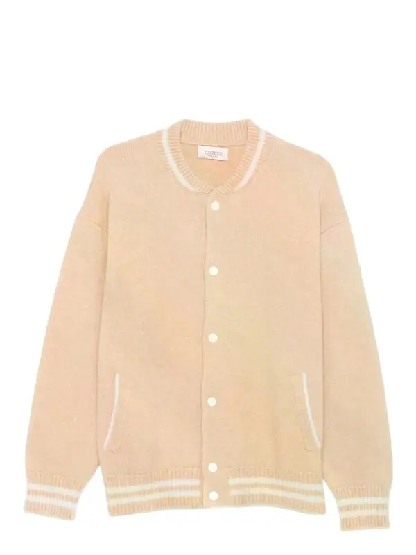 LANEUS Cashmere Bomber Jacket - Neutrals