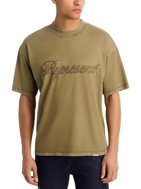 REPRESENT Oversized Reverse Applique Tee - Khaki