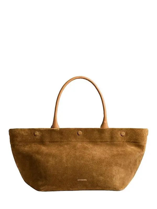 Altuzarra Small Suede Tote - Golden Oak