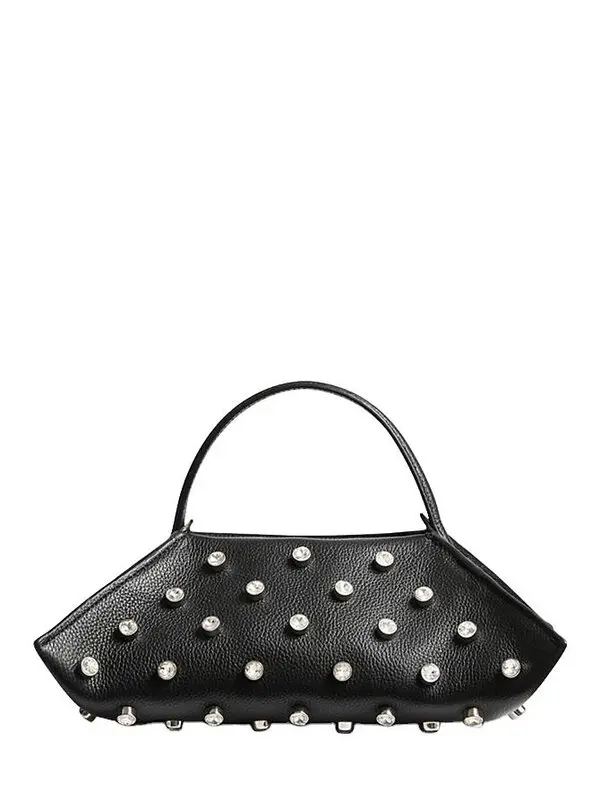 Altuzarra Leather Baguette With Embellishments - Black/crystal