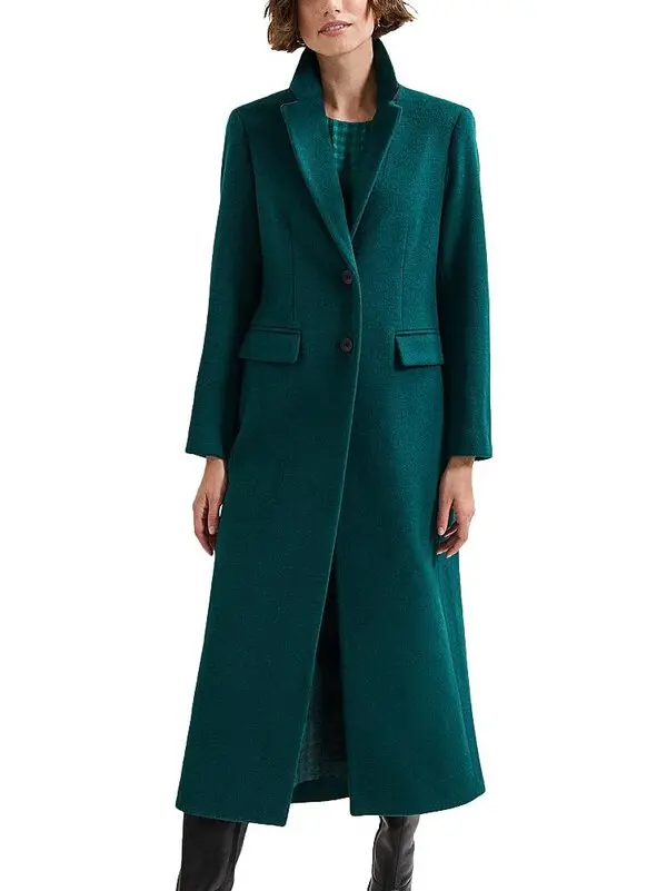 PHASE EIGHT Lydia Long Wool Blend Coat - Teal