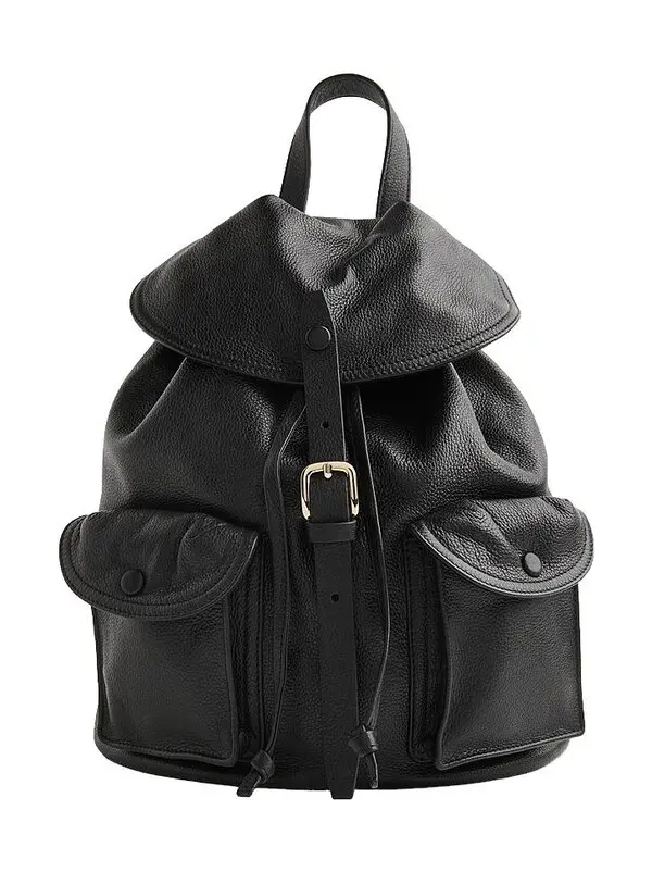 Whistles Sierra Leather Pocket Backpack - Black