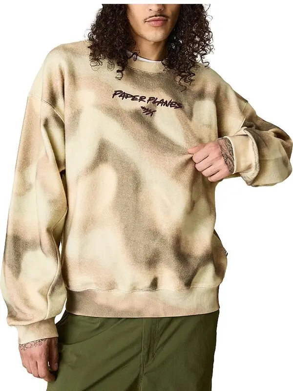 PAPER PLANES Airbrushed Camo Crewneck Sweater - Multi