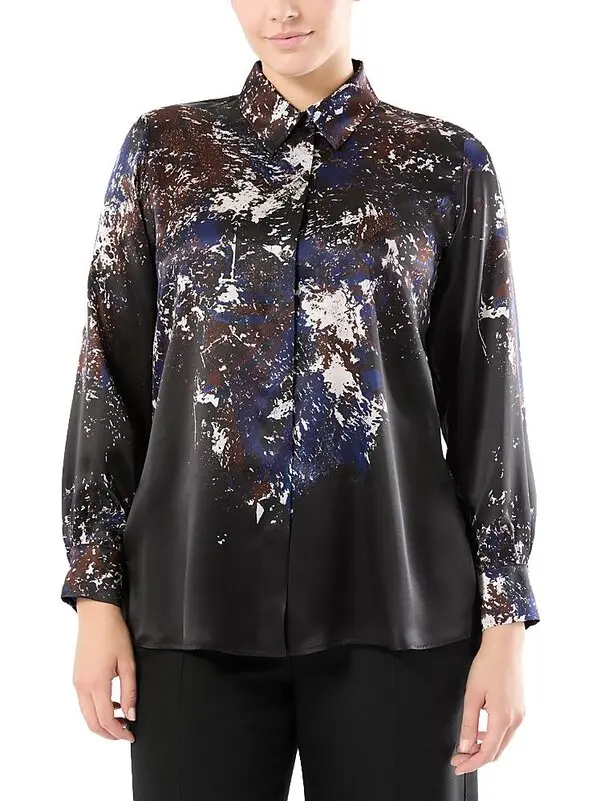 Marina Rinaldi Higher Silk Shirt - Black