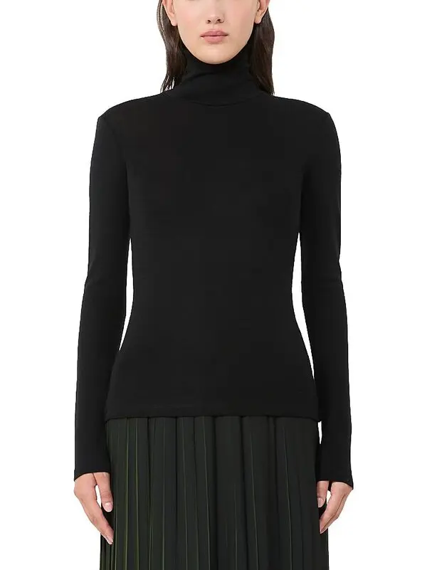 Max Mara Teseo Wool & Silk Top - Black