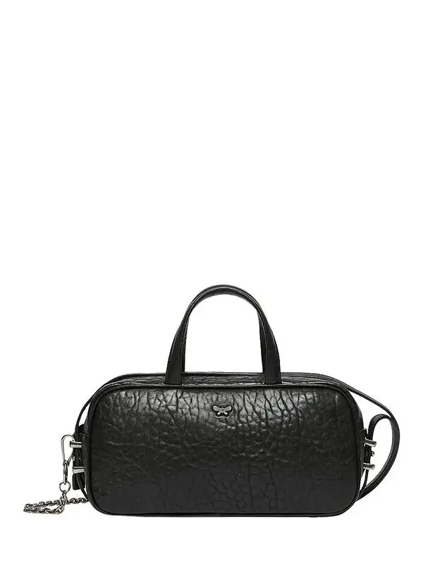 Max Mara Tundra Leather Handbag - Black