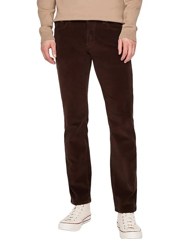 DL1961 Slim Fit Five Pocket Corduroy Pants - Meteorite