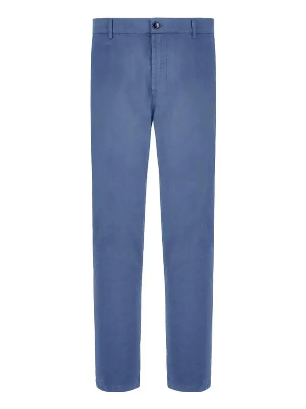 Canali Air Force Blue Tapered Fit Comfort Cotton Microtwill Chinos - Light Blue