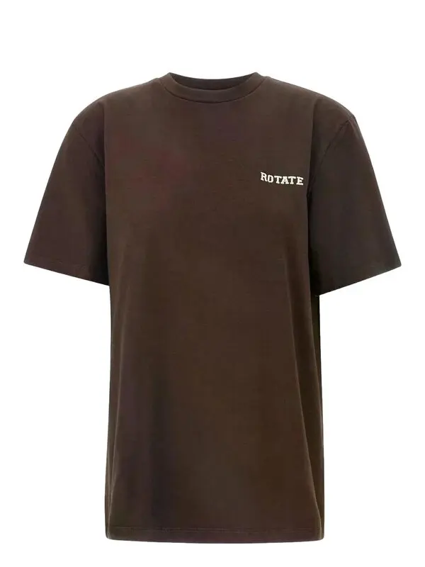 Remain Birger Christensen Logo-embroidered Crew-neck T-shirt - Brown