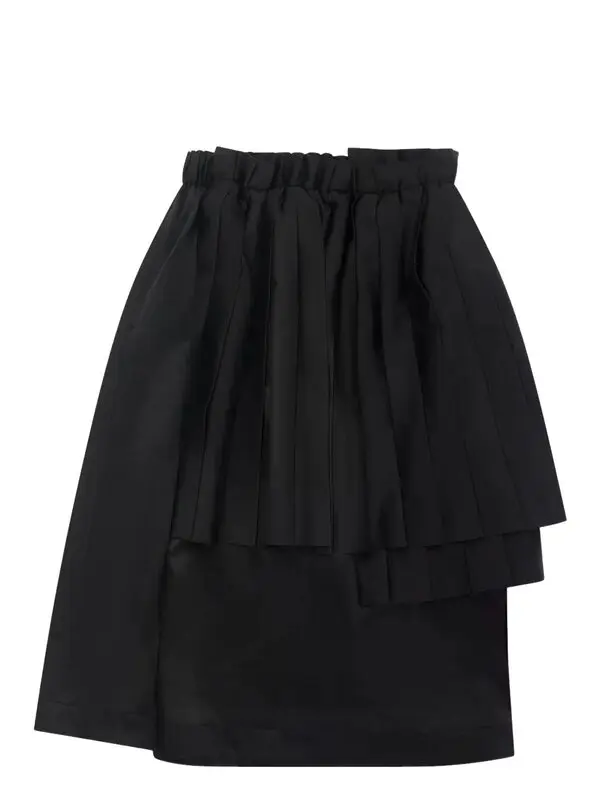Noir Kei Ninomiya Pleated Midi Skirt - Black