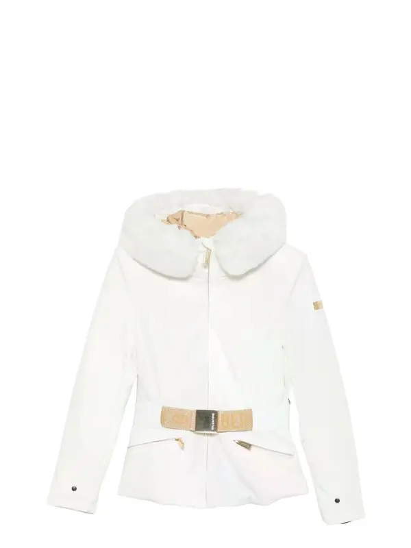 Goldbergh Faux-fur Belted Jacket - White