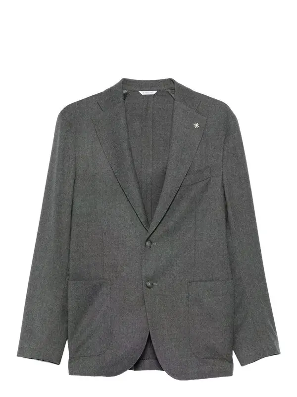 MANUEL RITZ Flannel Blazer - Grey