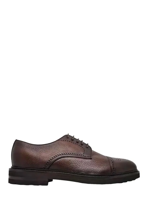 HENDERSON BARACCO Perforated Derby Shoes - Brown
