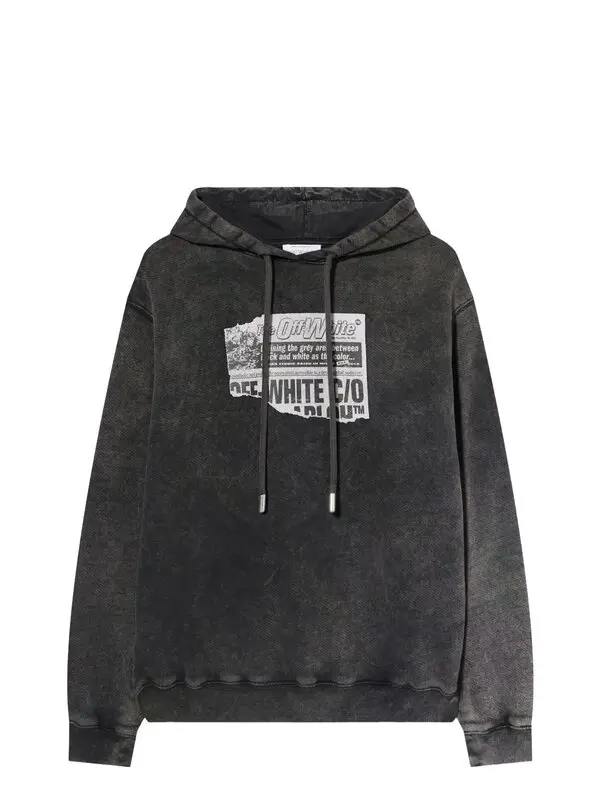 Off-White Graphic-print Hoodie - Grey