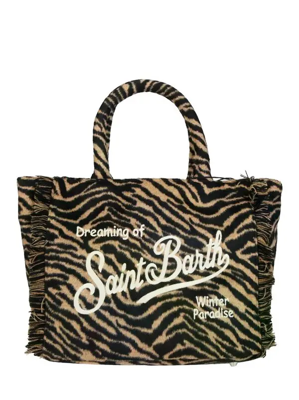 MC2 SAINT BARTH Colette Zebra-print Tote Bag - Neutrals