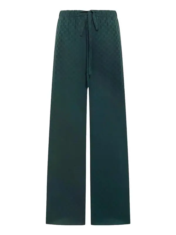 Gucci Gg Jacquard Trousers - Green