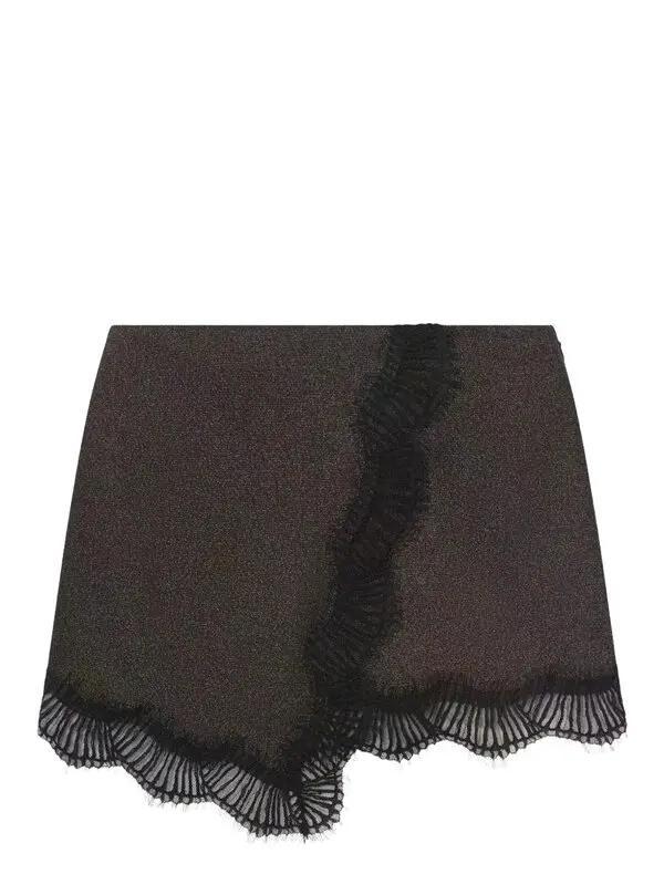 A.L.C. Sophia Lace-trim Mini Skirt - Brown