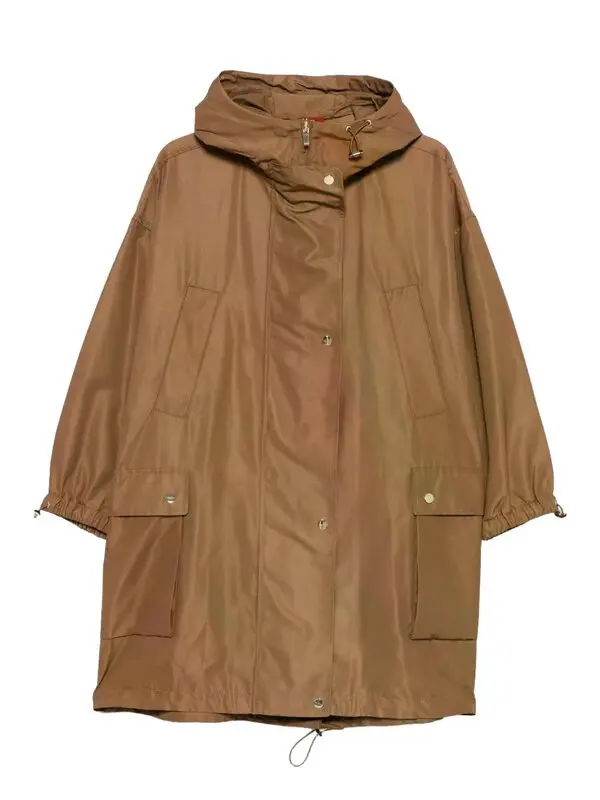 Max Mara Hooded Flap-pocket Jacket - Brown