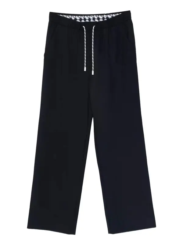MARCCAIN Drawstring Straight-leg Trousers - Blue