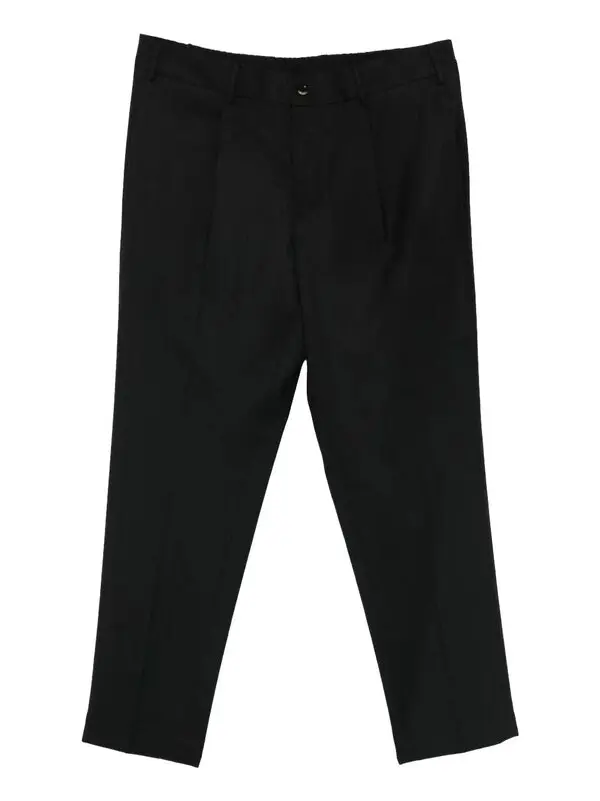 DELL'OGLIO Pleated Tailored Trousers - Black