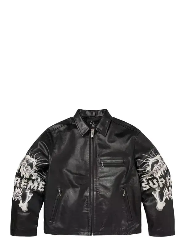 Supreme X Yohji Yamamoto Leather Jacket - Black