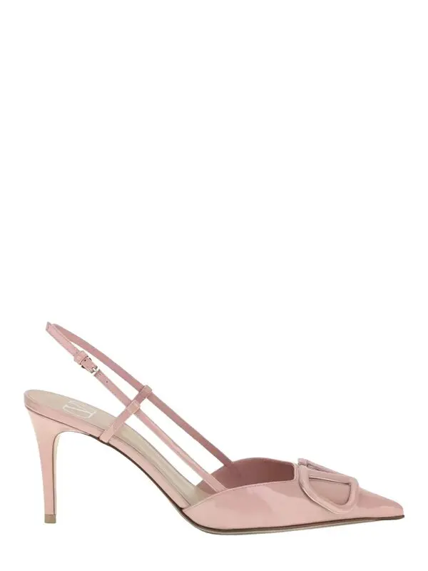Valentino Garavani 80mm V-logo Signature Slingback Pumps - Pink