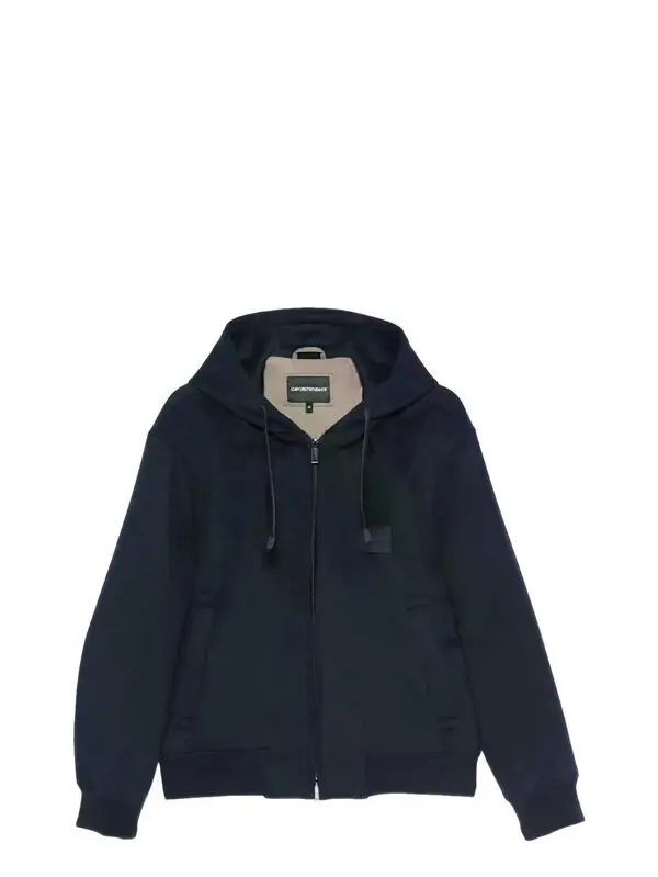 Emporio Armani Logo-patch Jacket - Blue