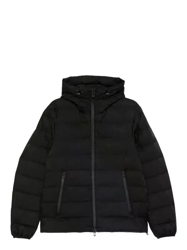 Emporio Armani All-over-logo Jacket - Black